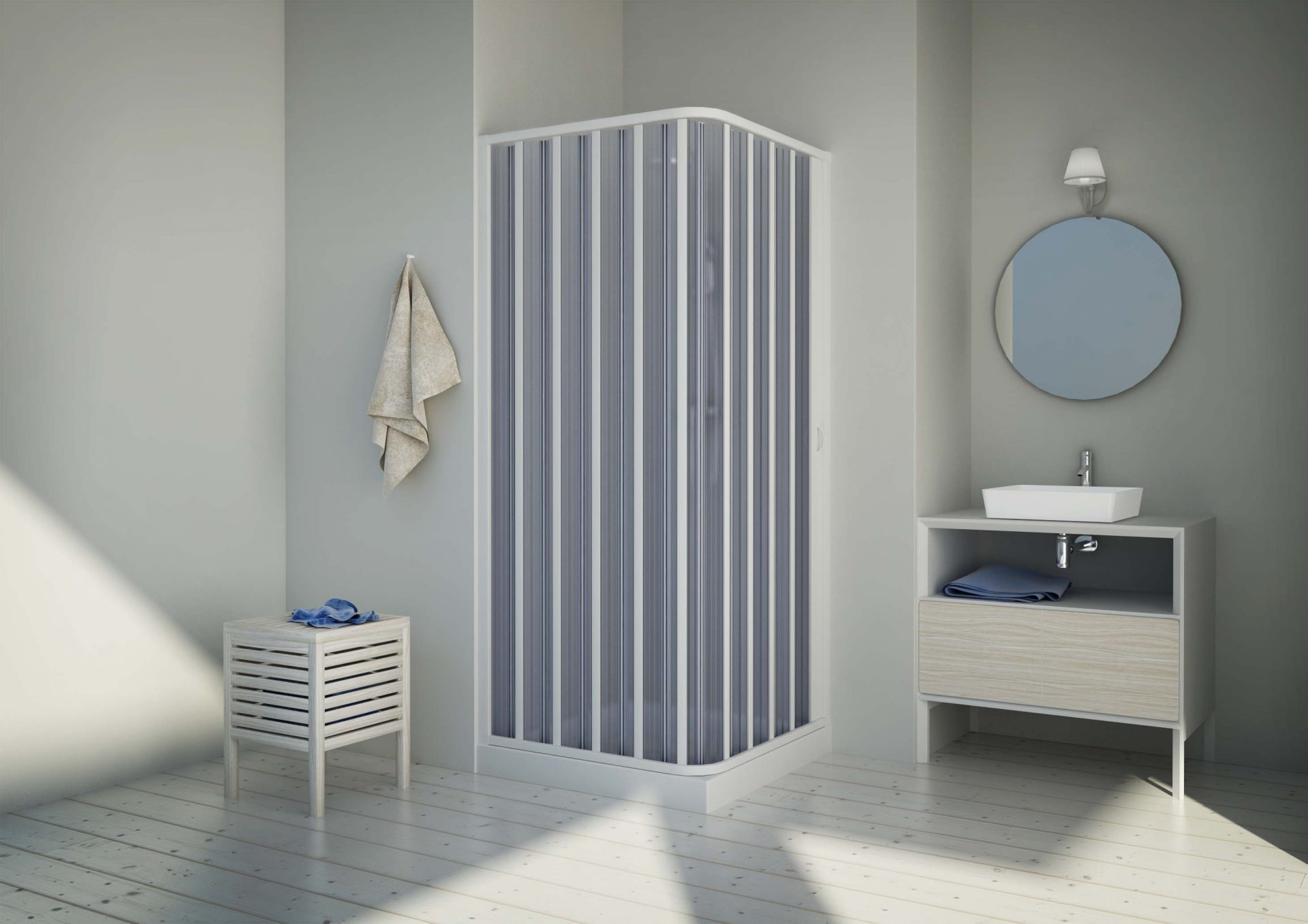 Forte corner PVC shower enclosure ALFA series - Grim Network